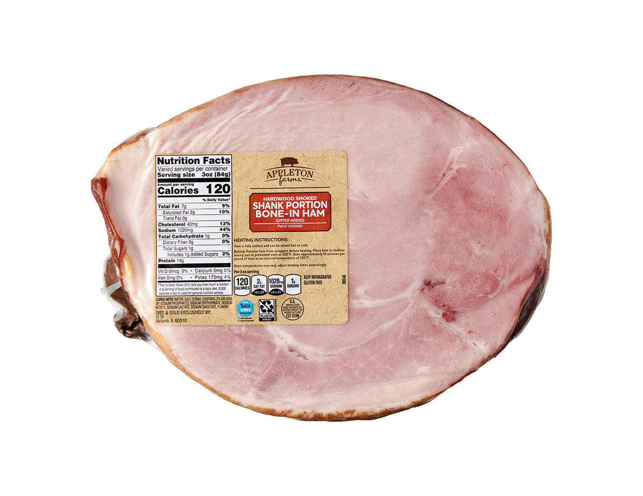 Appleton Farms Smoked Ham Shank Portion, per lb