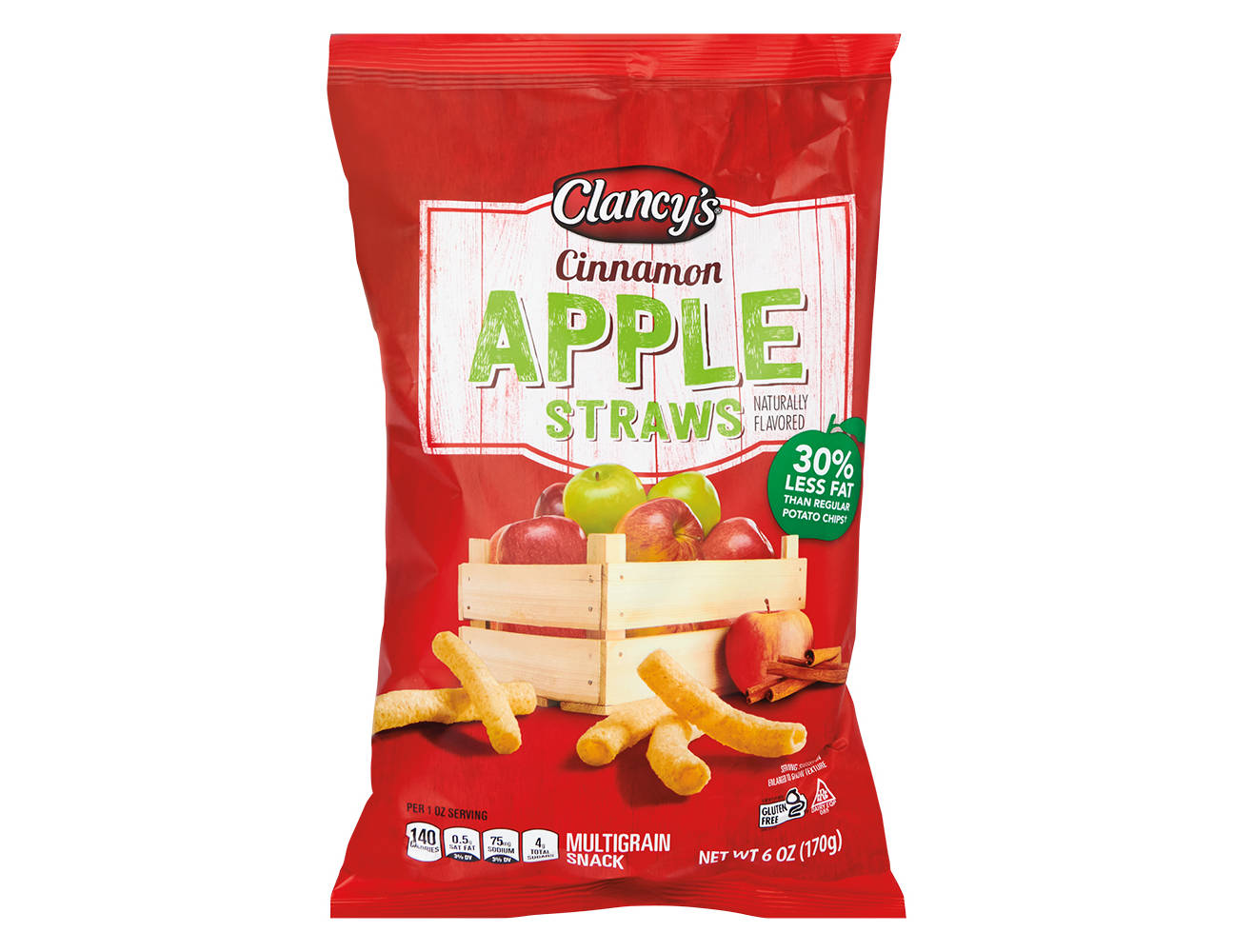 Clancy's Cinnamon Apple Straws, 6 oz