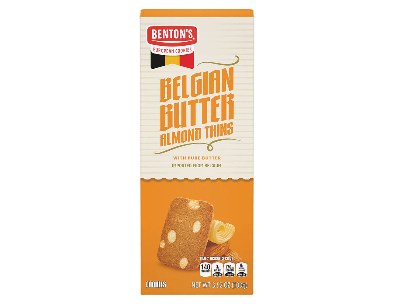 Benton's Belgian Butter Almond Thin Cookies, 3.52 oz