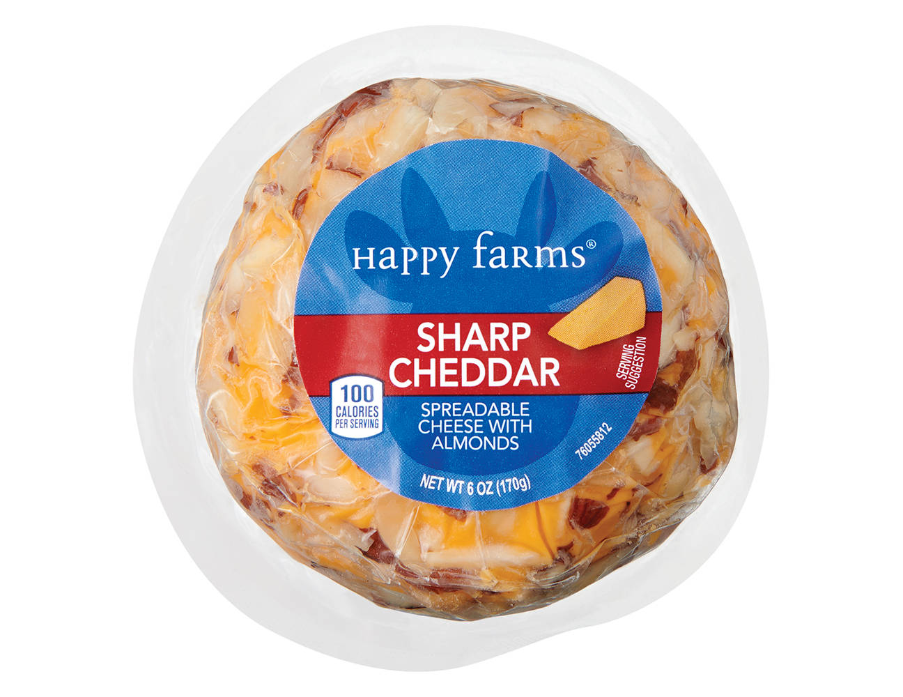 Happy Farms Sharp Cheddar Spreadable Cheese with Almonds, 6 oz