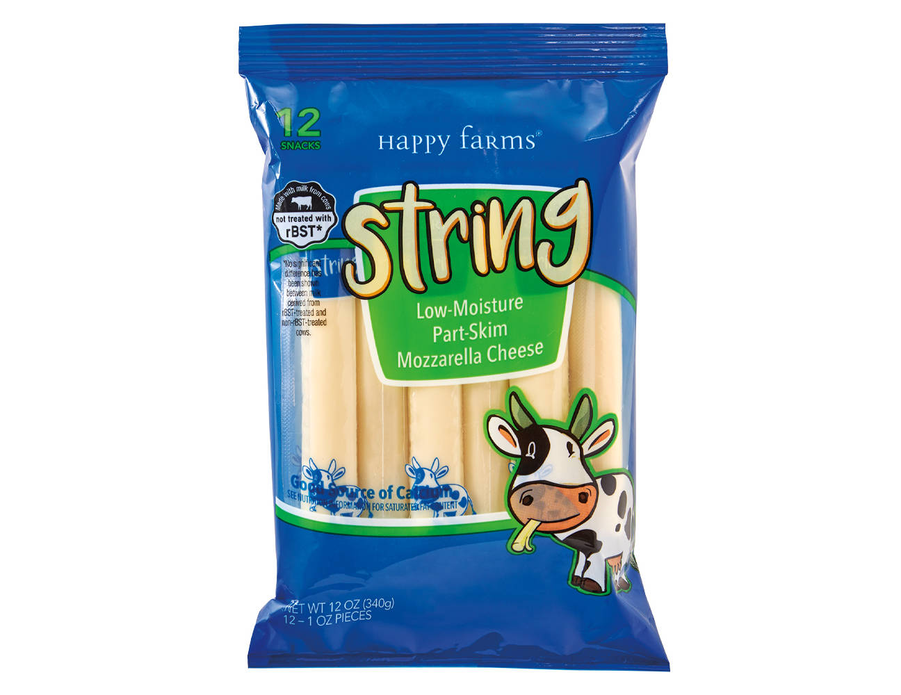 Happy Farms Mozzarella String Cheese, 12 count