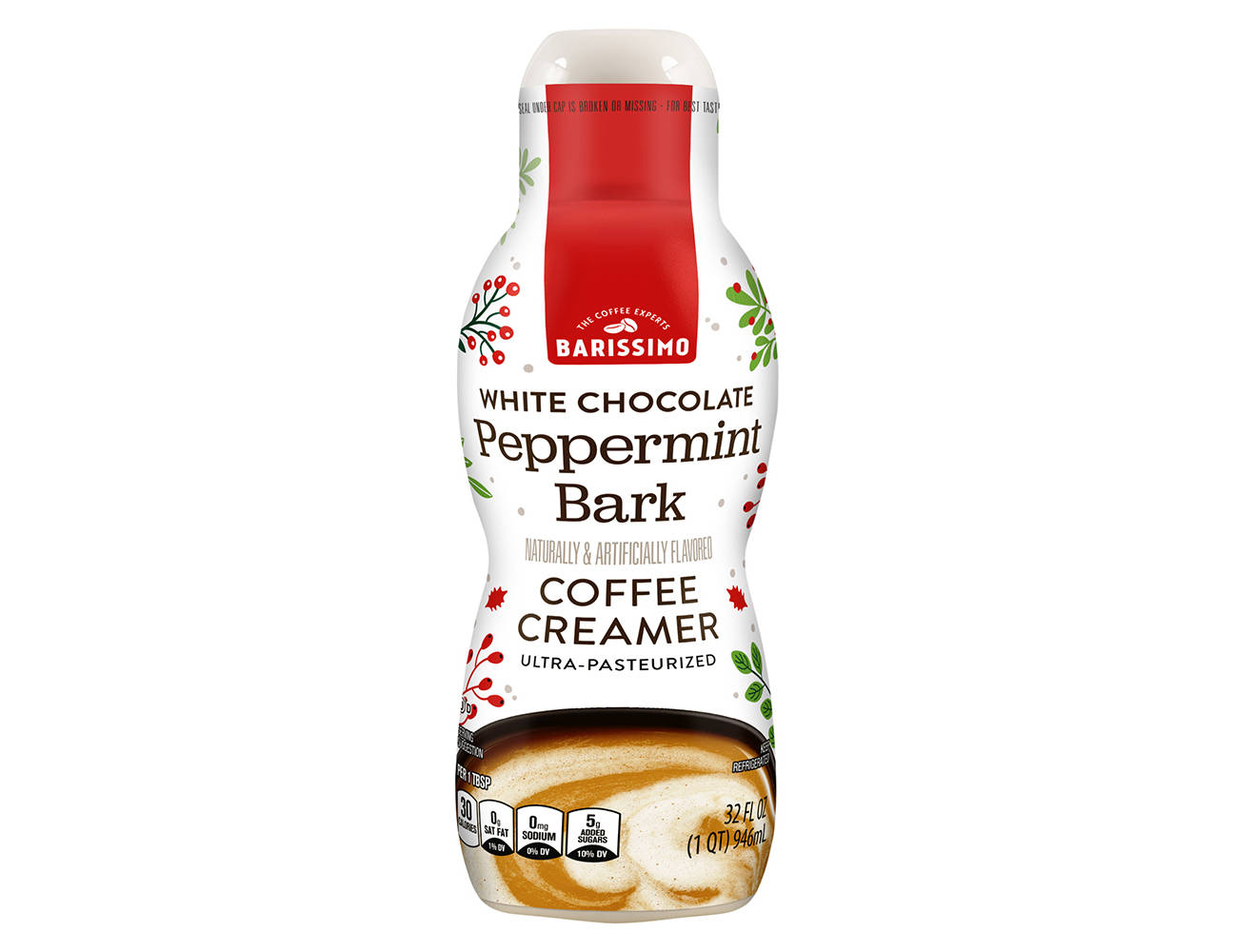 Barissimo White Chocolate Peppermint Coffee Creamer, 32 fl oz