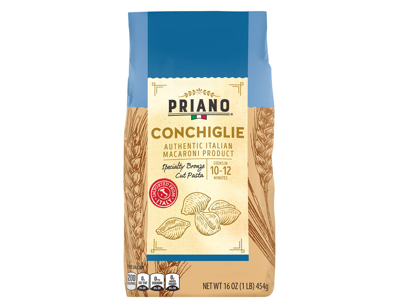 Priano Bronze Cut Conchiglie, 1 lb