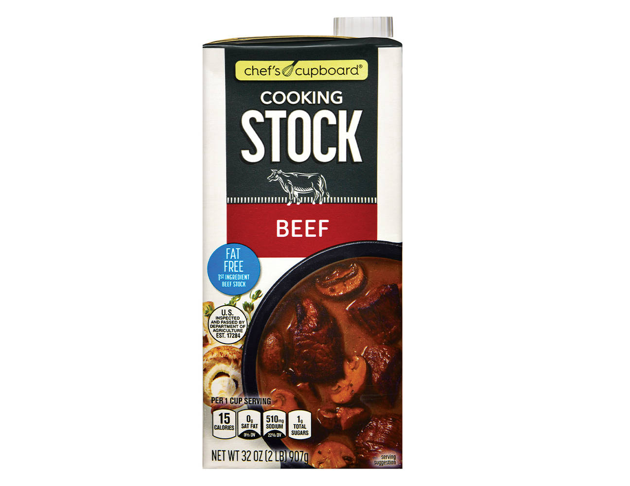 Chef's Cupboard Fat Free Beef Cooking Stock, 32 oz