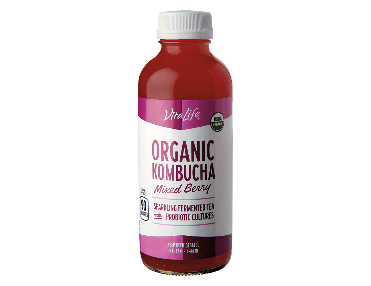 VitaLife Organic Mixed Berry Kombucha, 16 fl oz