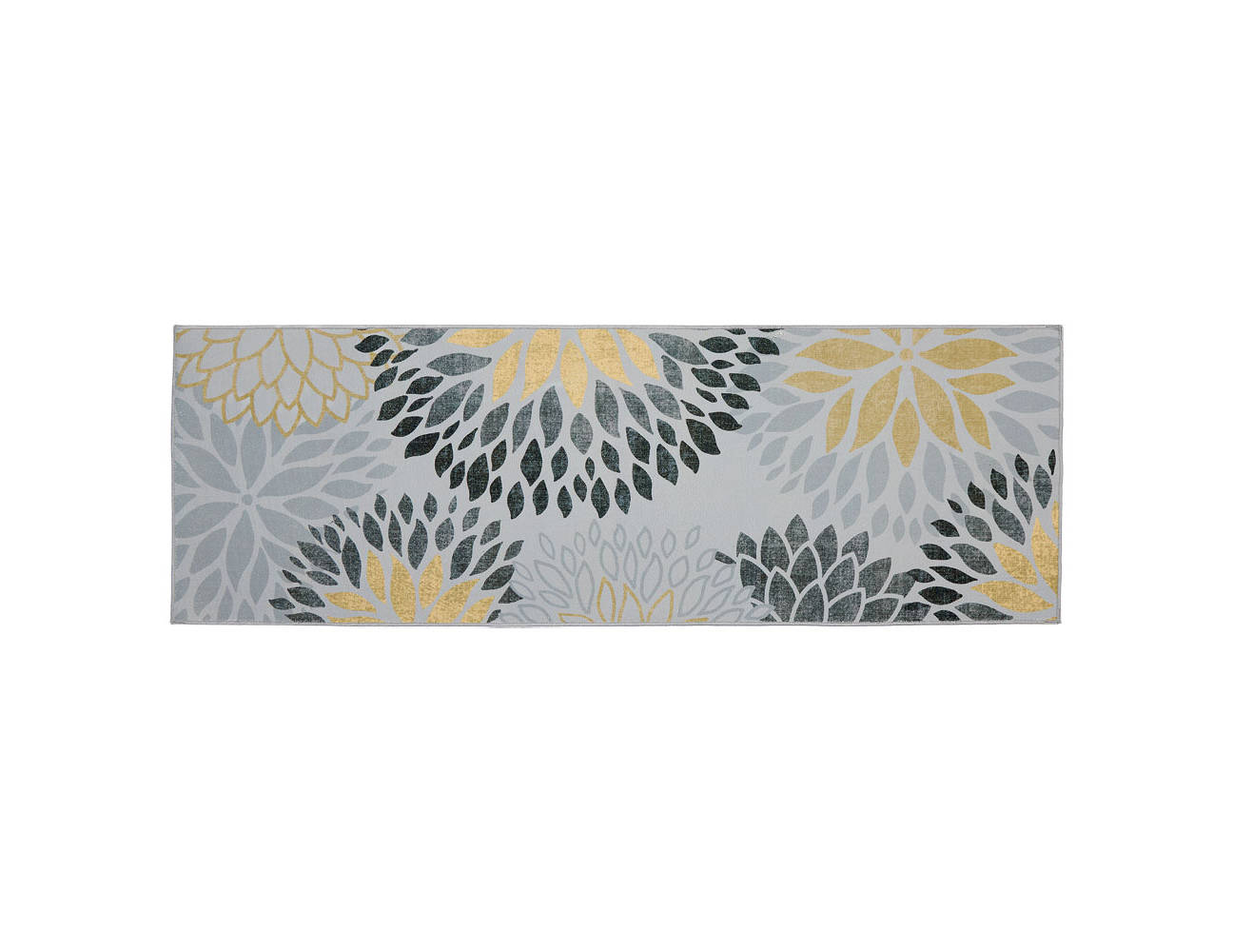 KIRKTON HOUSE 2' x 6' Foldable & Washable Runner - Gray Modern Floral