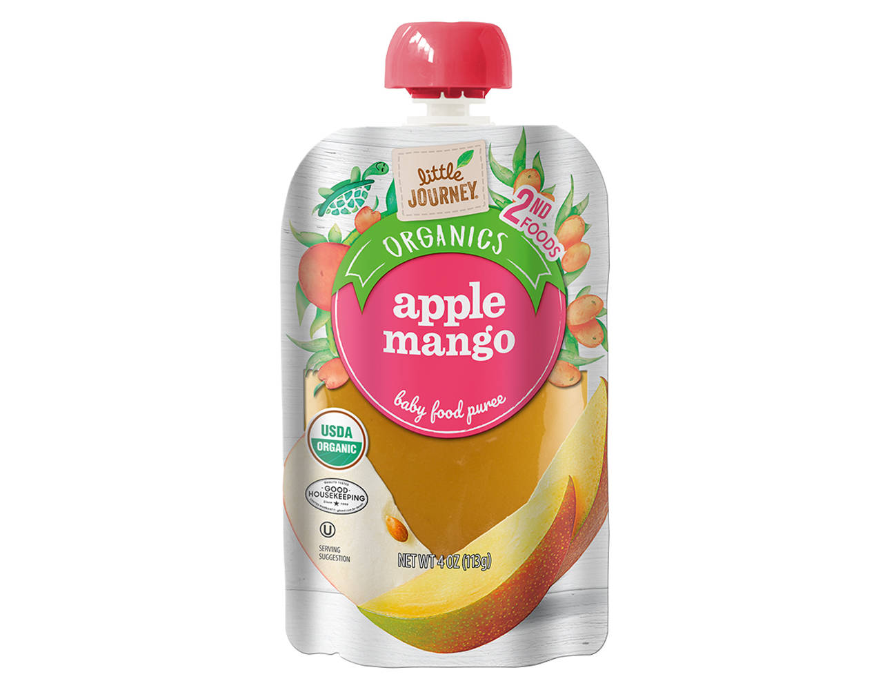 Little Journey Organics Apple Mango Baby Food Puree, 4 oz