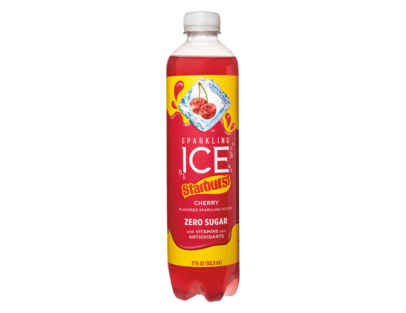 Sparkling ICE Zero Sugar Starburst Cherry Flavored Sparkling Water, 17 ...
