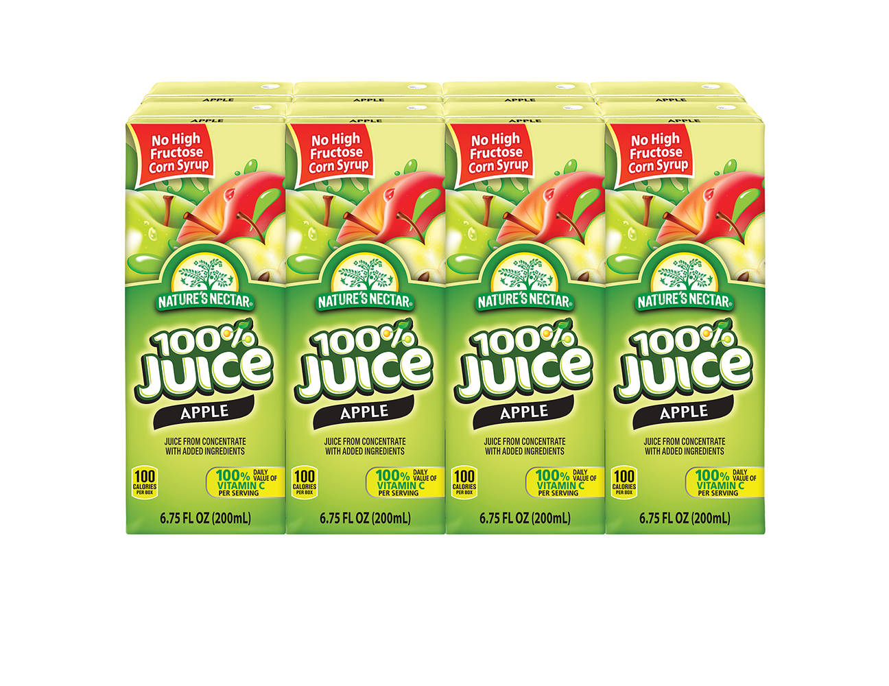 Nature's Nectar 100% Apple Juice Boxes - 8 pack, 6.75 fl oz