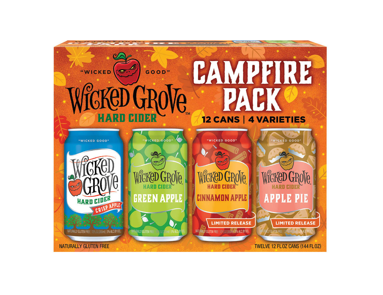 Wicked Grove Campfire Cider Variety Pack - 12 pack, 12 fl oz can