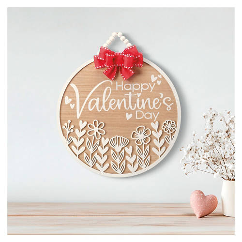 Kirkton House Valentine's Day Circle Sign - Happy Valentine's Day