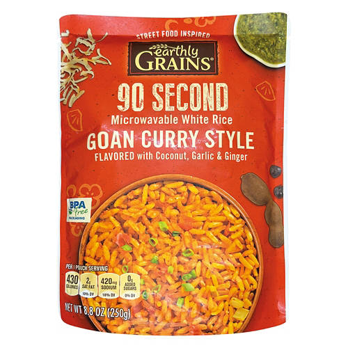 Earthly Grains Goan Style Curry Street Food Rice, 8.8 oz