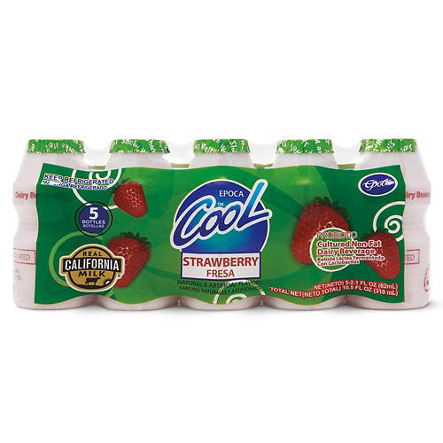 Epoca Cool Strawberry Dairy Beverage, 5 count