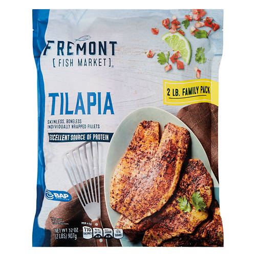 Fremont Fish Market Value Pack Tilapia Fillets, 32 oz