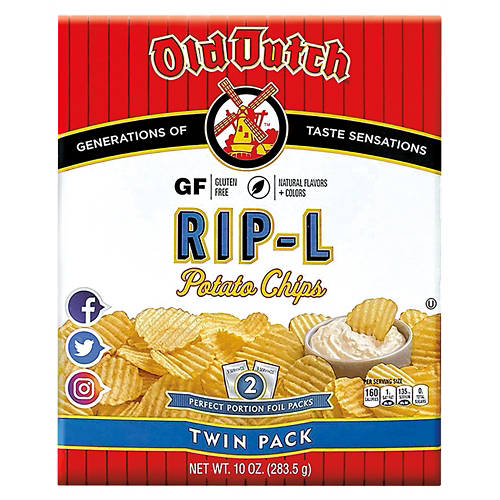 Old Dutch Gluten Free RIP-L Potato Chips, 10 oz