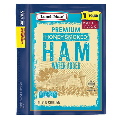 Lunch Mate Deli Sliced Honey Ham, 1 lb