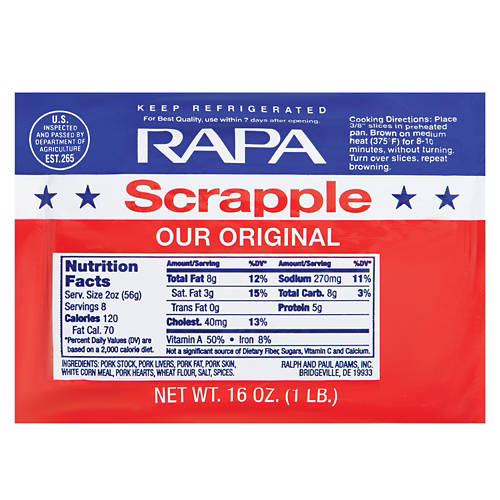 RAPA Original Scrapple, 16 oz
